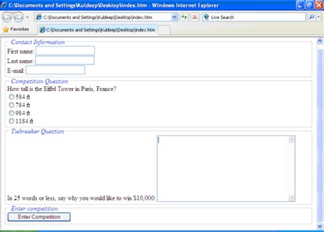 Fieldset And Legend Tags In Html Forms Used For Better Structuring Of Html Forms
