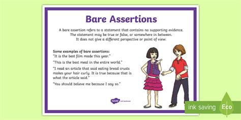 Bare Assertions A4 Display Poster Teacher Made Twinkl