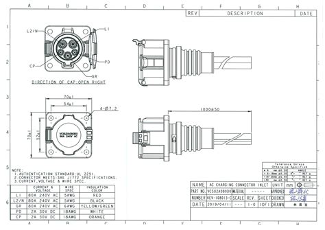 80a J1772 Inlets Socket Type 1 Ev Socket For Electric Vehicle Inlets