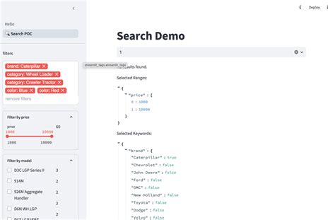 Tabs For Filtersfacets Custom Components Streamlit