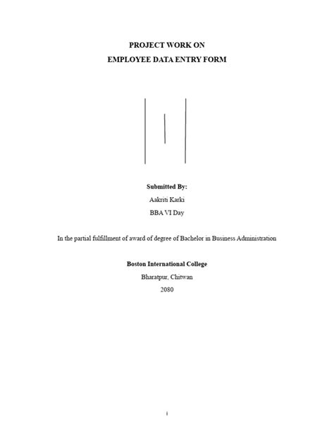 Project Work Of Employee Data Entry Form Through Ms Access Pdf