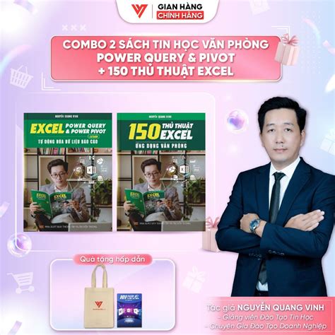 Combo 2 Sách Excel Power Querry Power Pivot Và 150 Thủ Thuật Excel Có Kèm Video Hướng Dẫn