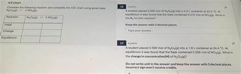 [answered] Ice Chart Consider The Following Reaction And Complete The Kunduz