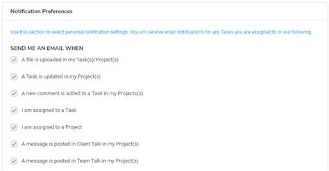 Project Notification Settings Suitedash Support Help Documentation