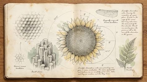 Free Botanical Fibonacci Spirals Image Botanical Illustration