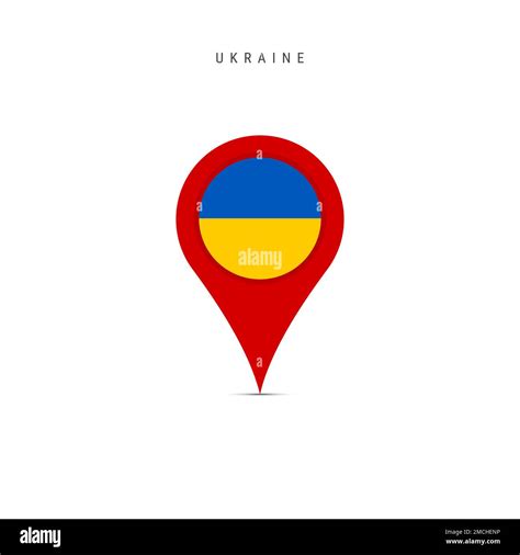 Teardrop Map Marker With Flag Of Ukraine Ukrainian Flag Inserted In The Location Map Pin Flat