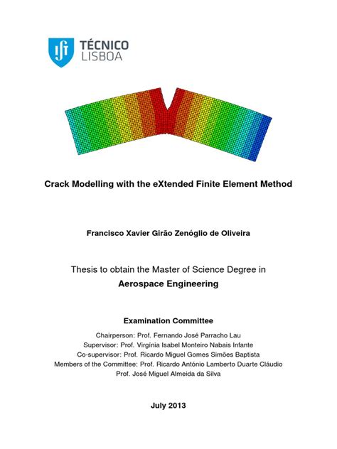 Thesis Crack Modelling With The Extended Finite Element Method Pdf