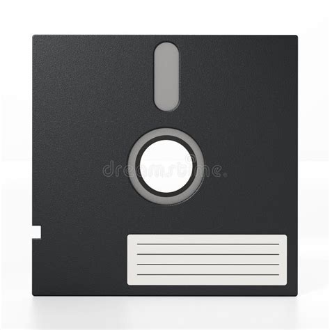 5 25 Inch Floppy Disk Isolated On White Background Stock Illustration Illustration Of
