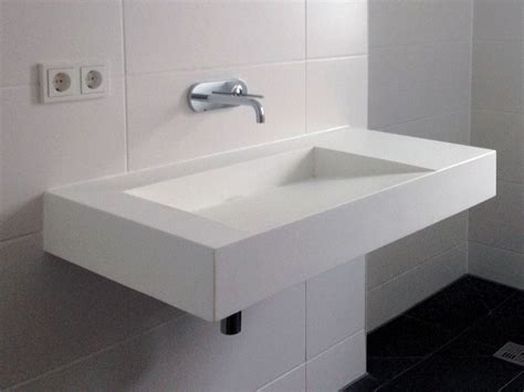 Solid Surface Wall Mounted Bathroom Sink Model Wt 04 A Badeloft Usa