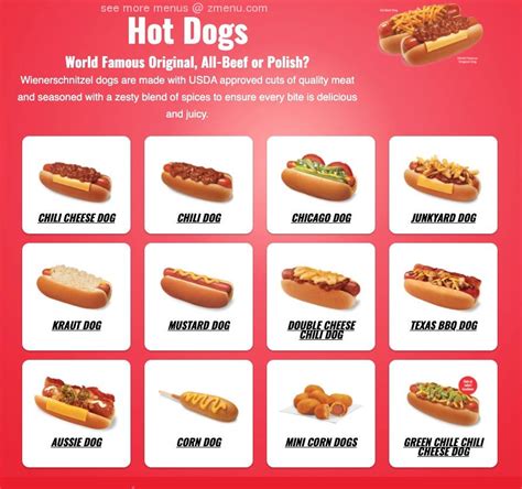Menu At Wienerschnitzel Fast Food San Diego Convoy St