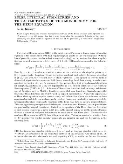 Euler Integral Symmetries And The Asymptotics Of The Monodromy For The