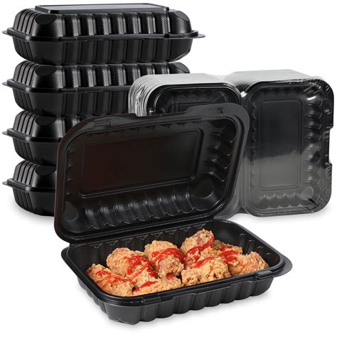 Clamshell Food Containers 27 Oz Plastic To Go Containers 50 Pack 9 X 6 Inch Bpa