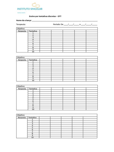Folha De Registro Dtt Psico Pdf