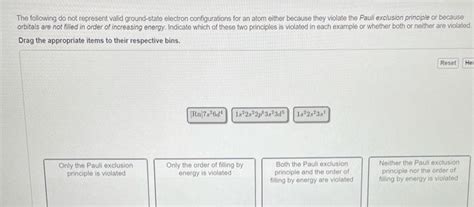 Solved The Following Do Not Represent Valid Ground State