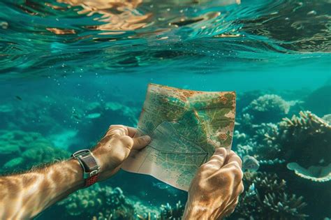 Charting Underwater Features Ar Generative Ai Premium Ai Generated Image