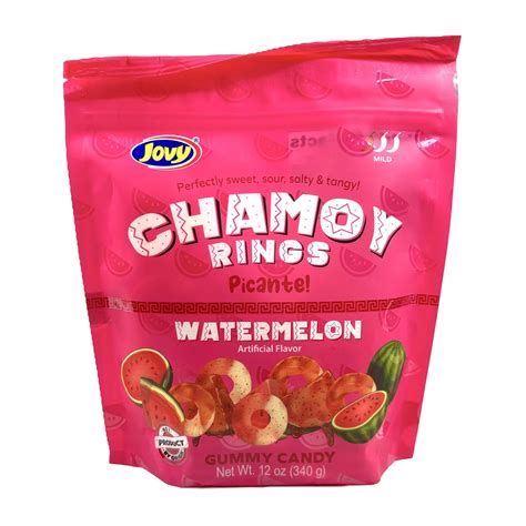 Jovy Chamoy Watermelong Rings 12oz Bag Jacks Candy