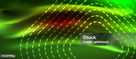 네온 빛나는 테크노 라인 정사각형 모양의 하이테크 미래 지향적 인 추상적인 배경 템플릿 0명에 대한 스톡 벡터 아트 및 기타 이미지 0명 구도 디자인 Istock