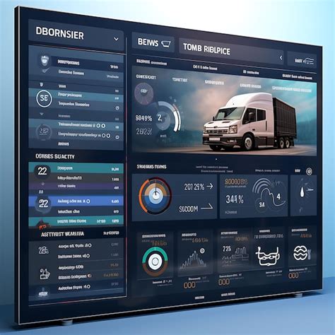 Premium Ai Image Web Dashboard Transportation Logistics Management Dashboard Widget Based L