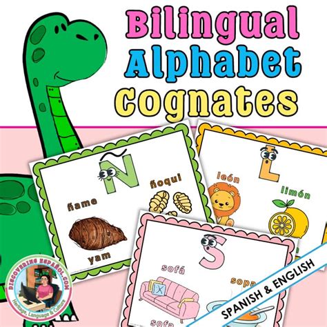 Spanish And English Cognates Alphabet Posters Bilingual Classroom Wall