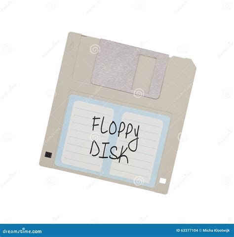 Floppy Disk Technology From The Past Isolated On White Stock Photo Image Of Information