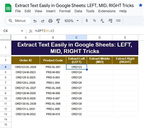 Extract Text Easily In Google Sheets LEFT MID RIGHT Tricks Neotech Navigators