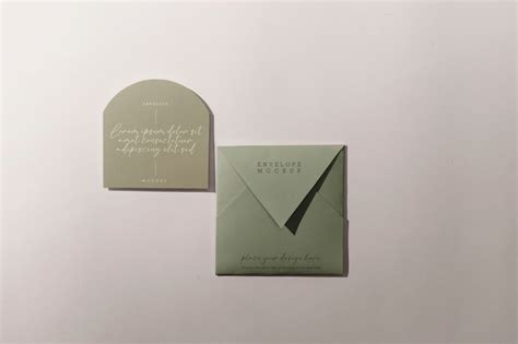 Premium Psd Small Envelope With Card Mockup
