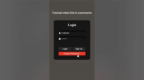 Login Page Codingsai Loginpage Tutorial Youtube