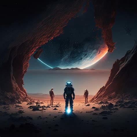 Premium Ai Image Generative Ai Astronaut Exploring Planet Watching Outer Space