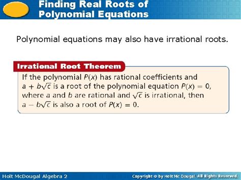 Finding Real Roots Of Polynomial Equations How Do