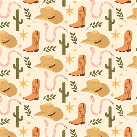 Premium Vector Flat Western Pattern