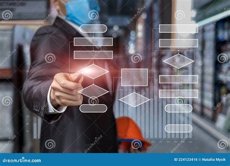 Engineer Works With A Flowchart Royalty Free Stock Image CartoonDealer Com 224123416