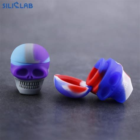 3ml Skull Silicone Wax Container Mini Popular Jar Siliclab