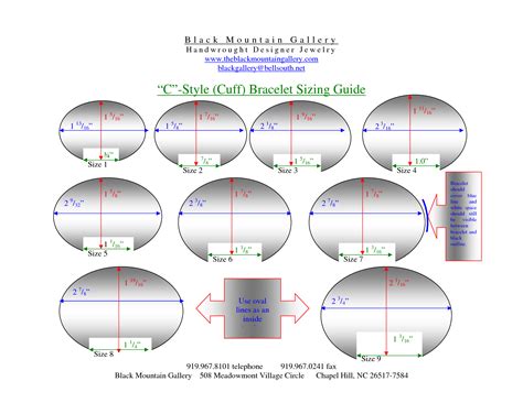 Cuff Bracelet Sizing Guide