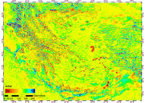 Final Residual Gravity Anomaly Grid After Restoring The Quantity 2g H − Download Scientific