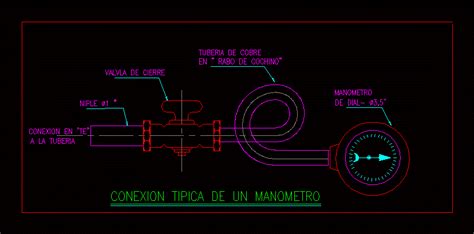Typical Hookup Gauge DWG Detail For AutoCAD Designs CAD