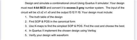 Solved Design And Simulate A Combinational Circuit Using