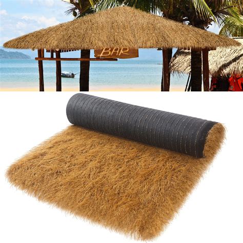 Nuenen Synthetic Thatch Grass Roof Artificial Mexican Straw Roll Fireproof Palapa Thatch Roofing