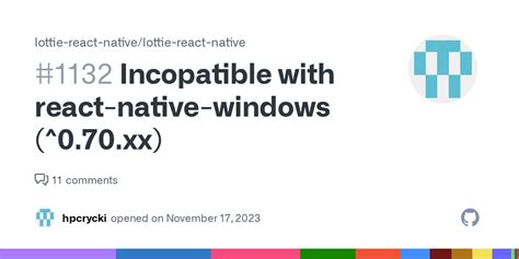 Incopatible With React Native Windows Xx Issue Lottie