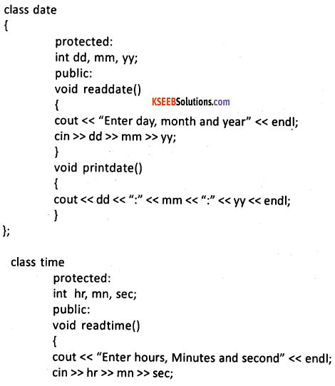 2nd Puc Computer Science Question Bank Chapter 10 Inheritance 8 Kseeb