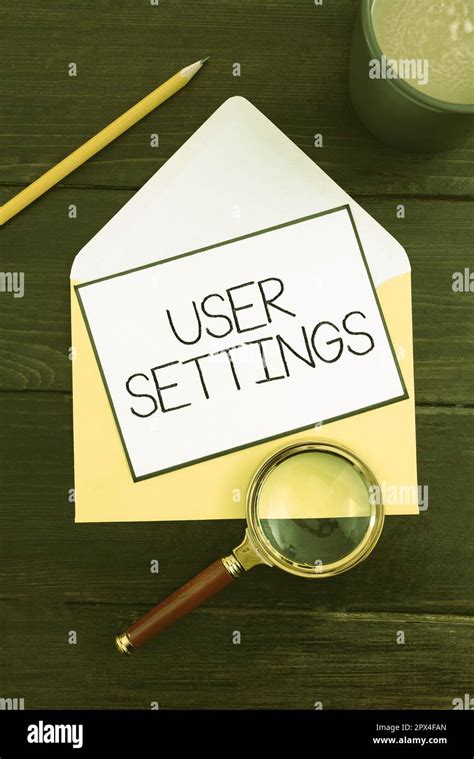Writing Displaying Text User Settings Concept Meaning Configuration Of Appearance Operating