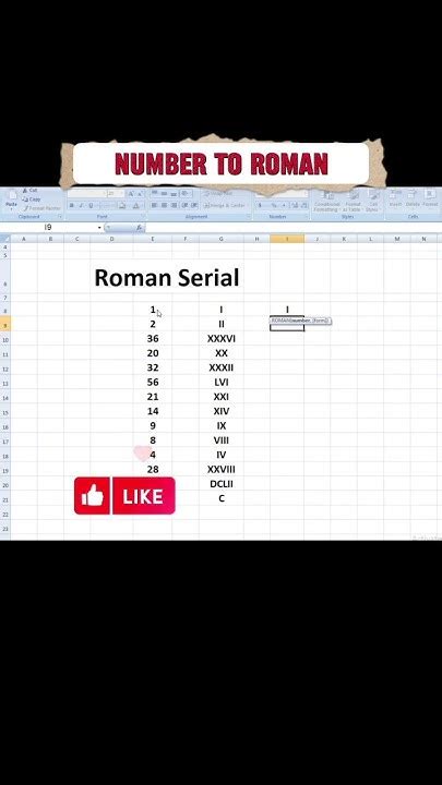 Number To Roman Serial Convert Exceltutorial Excel Exceltech Excelsheet Exceltricks Ms