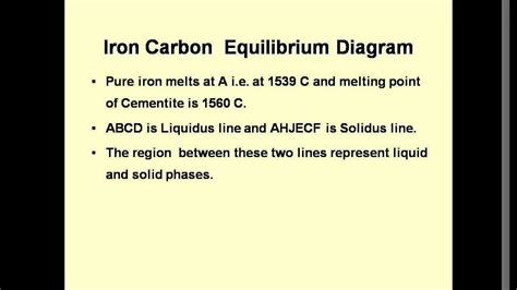 Iron Carbon Equilibrium Diagram Youtube