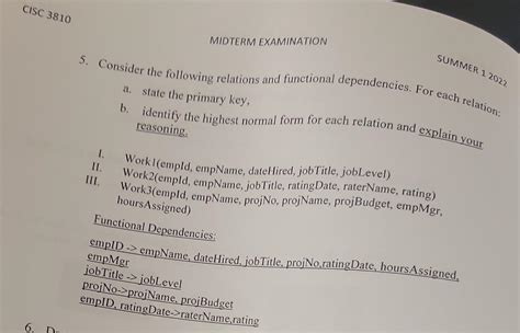 Solved CISC 3810 6 D SUMMER 1 2022 MIDTERM EXAMINATION 5 Chegg Com