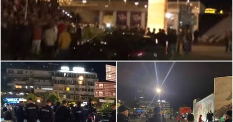 Фото Полициски кордон на плоштадот „Скендербег“ ДУИ го слави третото место на Османи