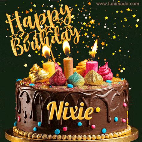 Birthday Animation For Nixie With Chocolate B Day Cake Download On