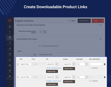 Magento 2 File Map With Custom Option Downloadable Products Mapping Webkul