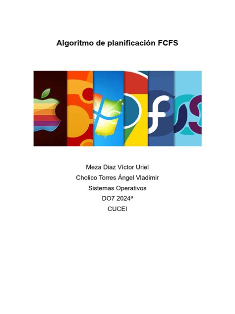 Algoritmo De Planificación Fcfs 1 Pdf Interfaces Gráficas De Usuario Algoritmos