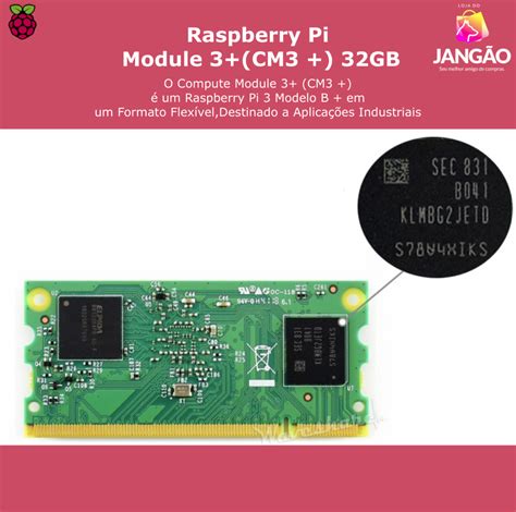 Raspberry Pi Compute Module 3 Cm3 Aplicações Industriais