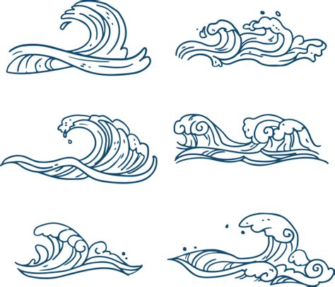 手绘海浪插画设计
