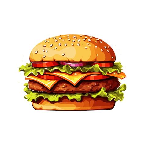 Premium Vector Delicious Stacked Burger